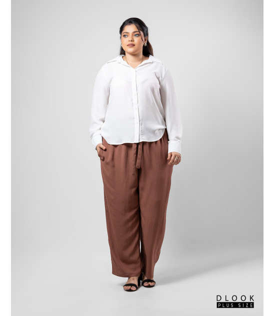 Palazzo Pant – Brown | Comfortable & Stylish Women's Wear – Dlook Sri Lanka